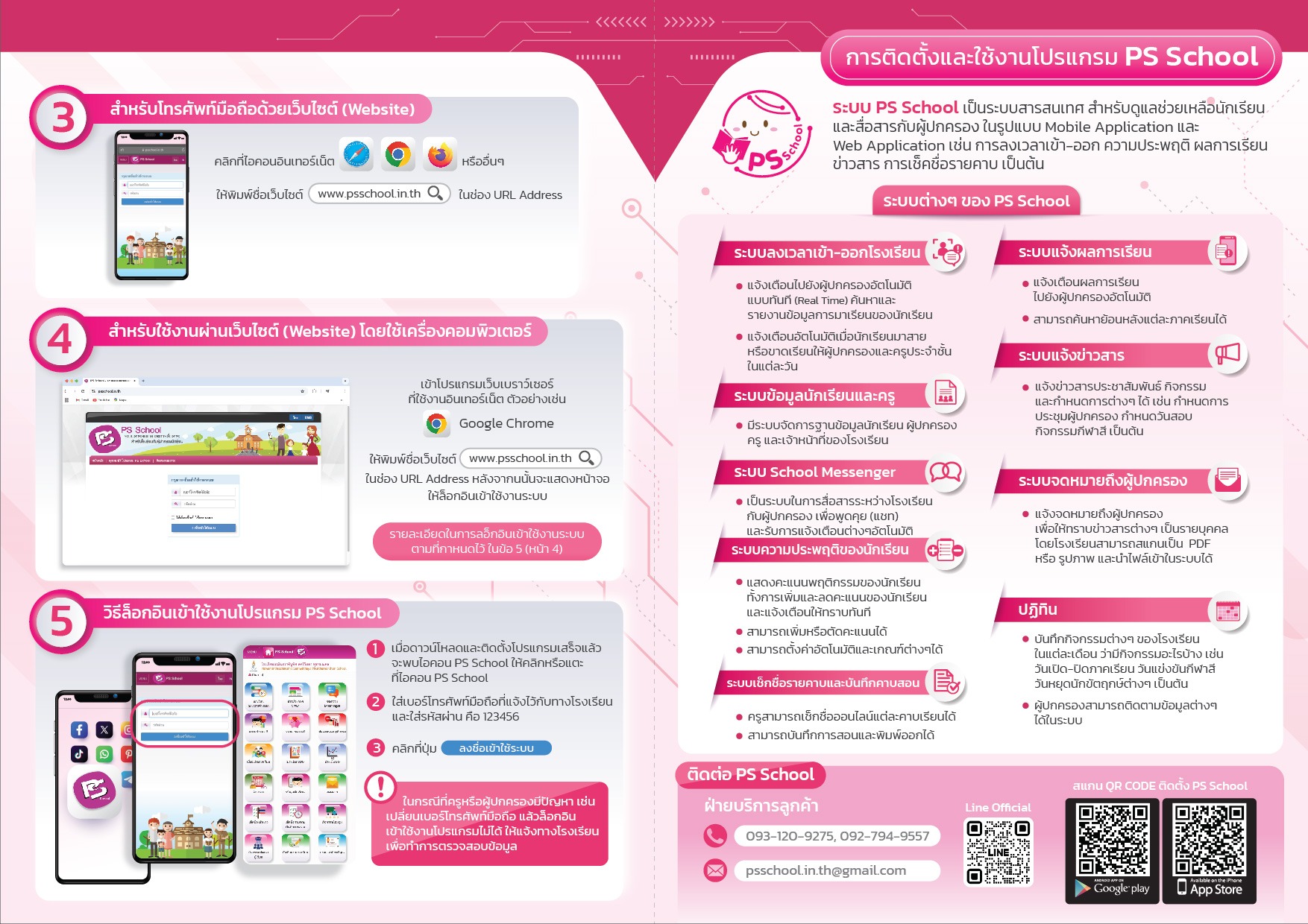 ระบบ PS School – โรงเรียนมะขามสรรเสริญ จันทบุรี